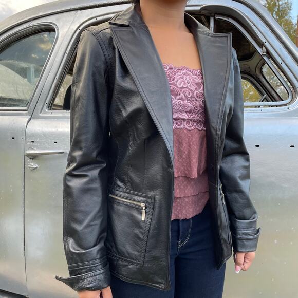 Clio | Jackets & Coats | Vintage 9s Y2k Clio 00 Leather Jacket One ...